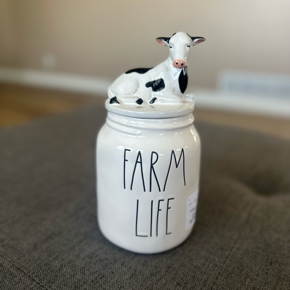 Rae Dunn | Other | Rae Dunn Baby Farm Life Cow Farm Line Canister ...